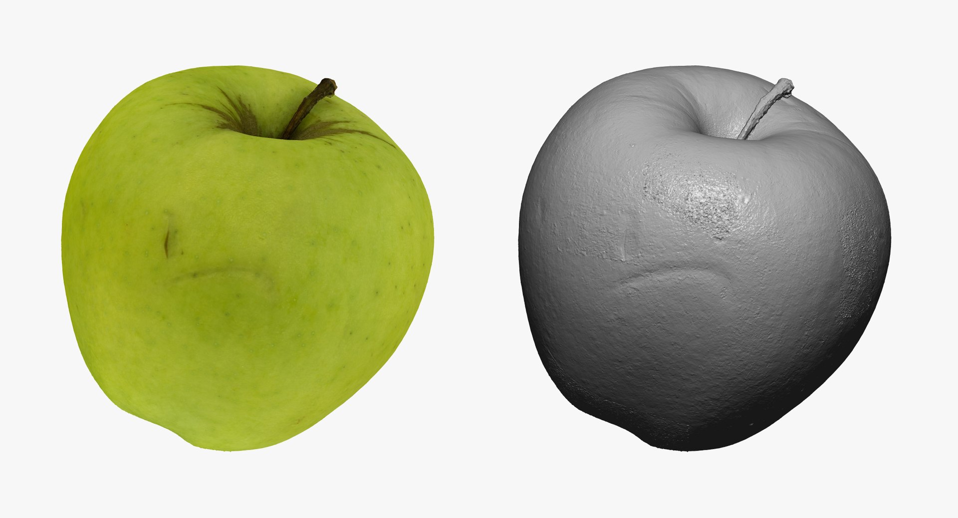 3D Golden Delicious Apples Collection 03 - 2 Models RAW Scans Model ...