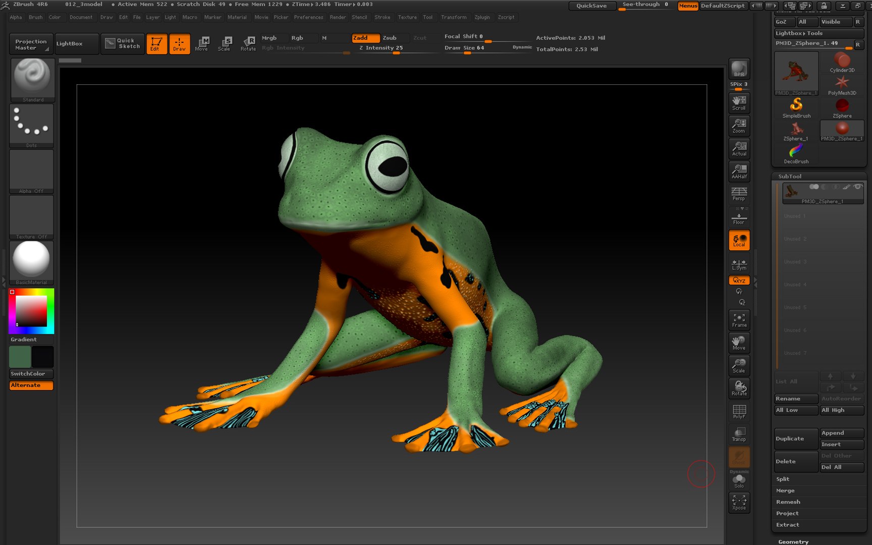 Tree Frog 3d Model