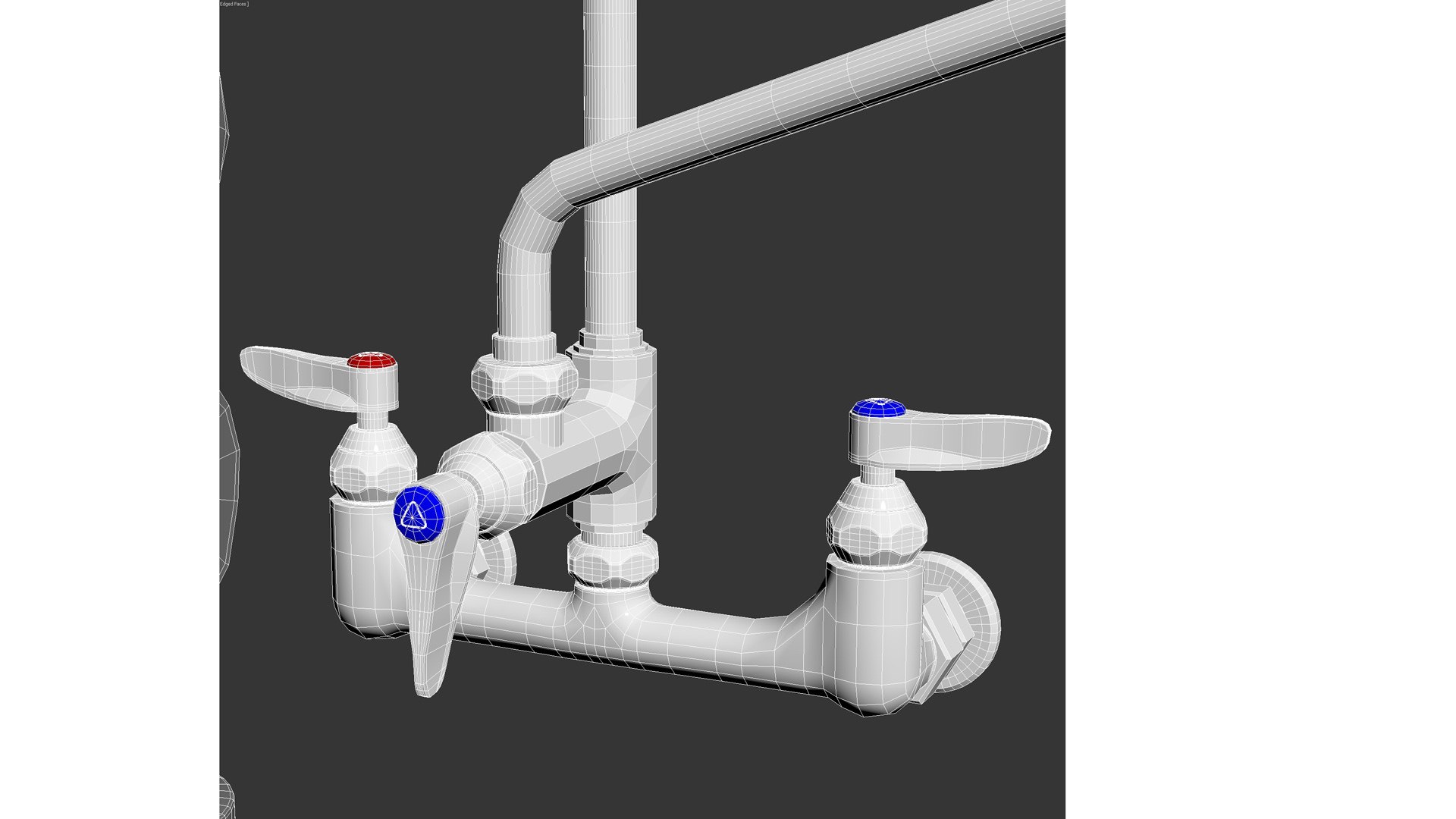 3D Wall Mount Mixing Faucet Pre-Rinse Overhead Swivel Arm Tsbrass ...