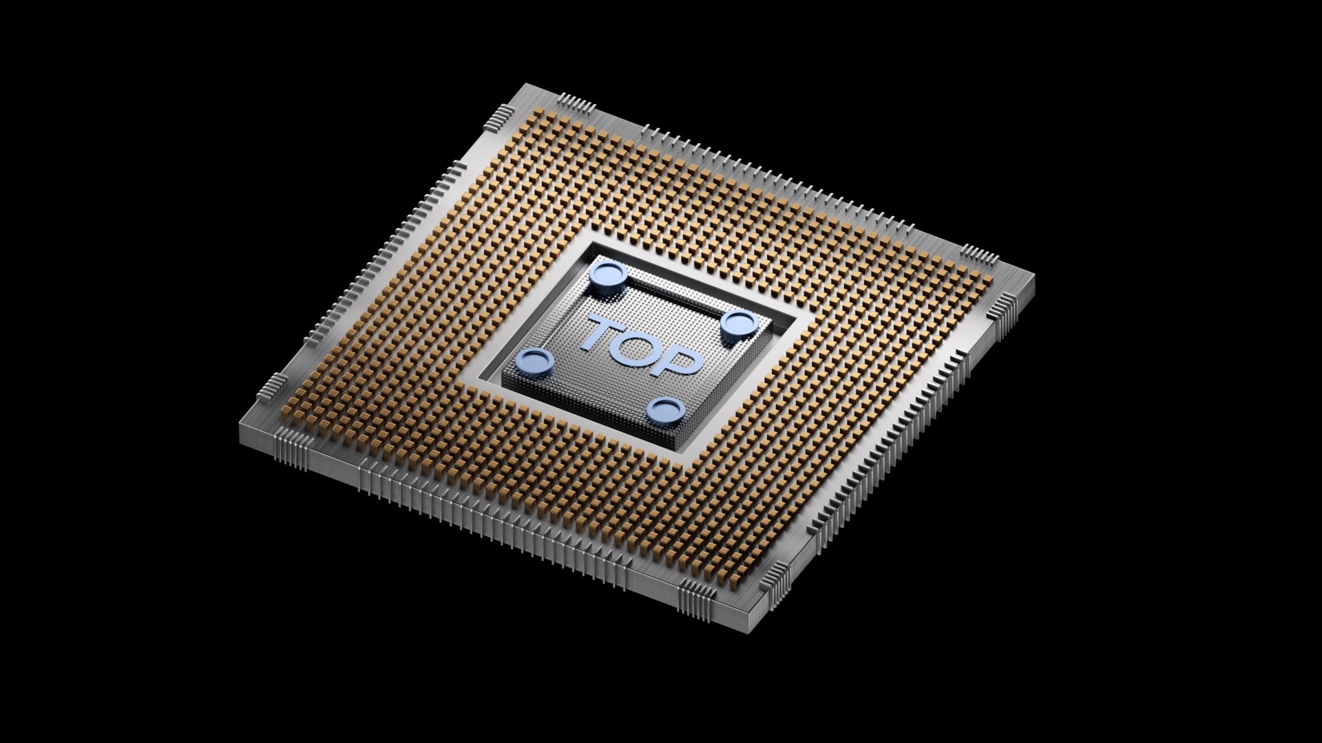 3D Capacitor Chip CPU Model - TurboSquid 2261245