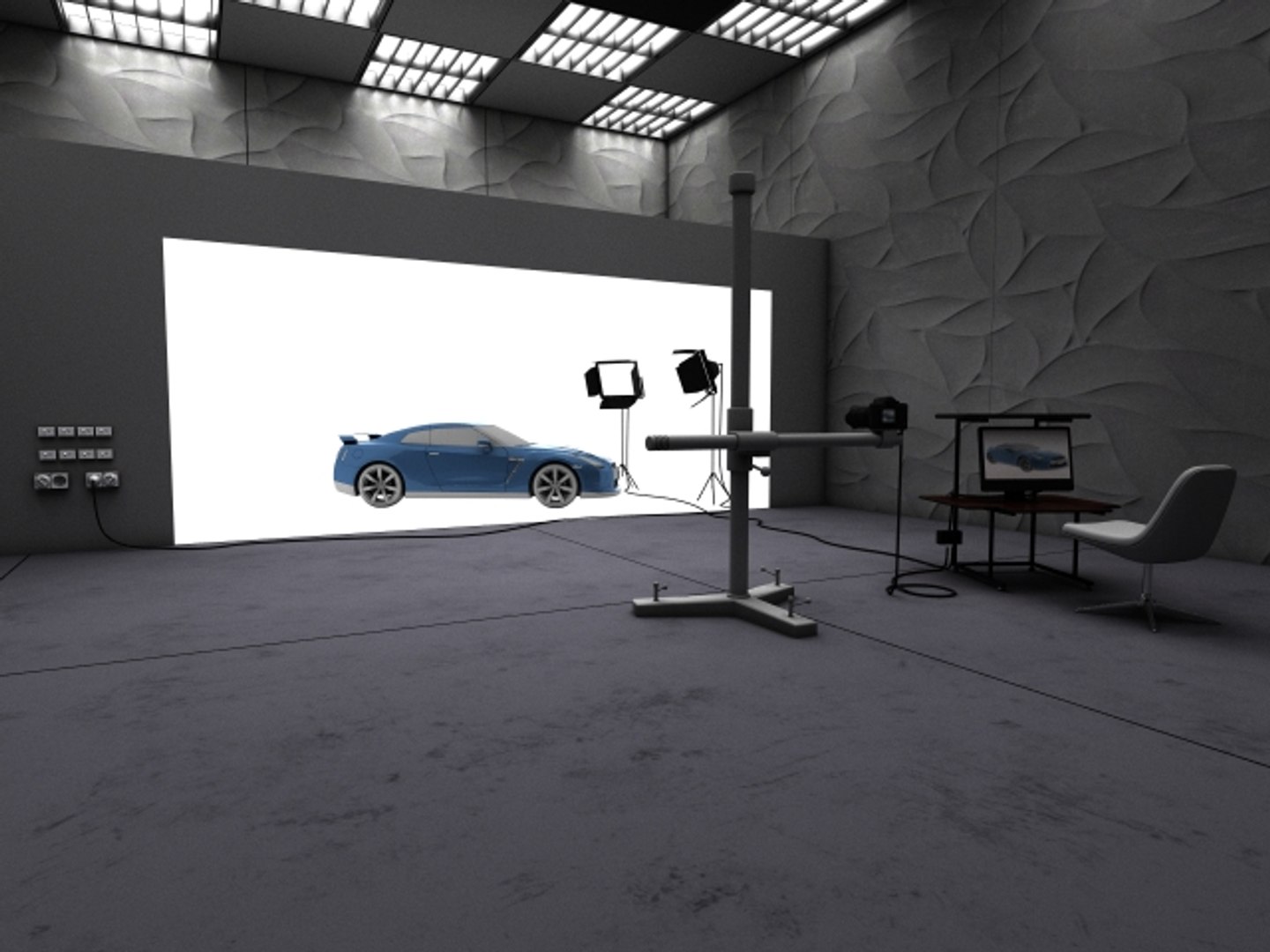 Studio Render Car 3d Max