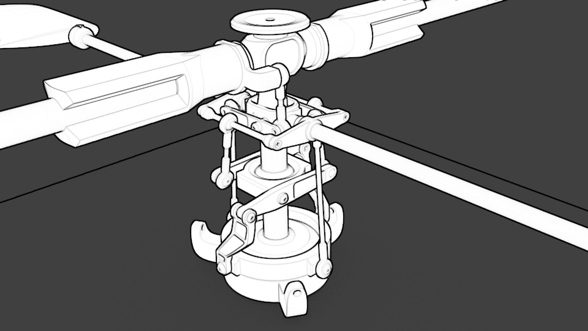 3d Generic Rotorhead Model
