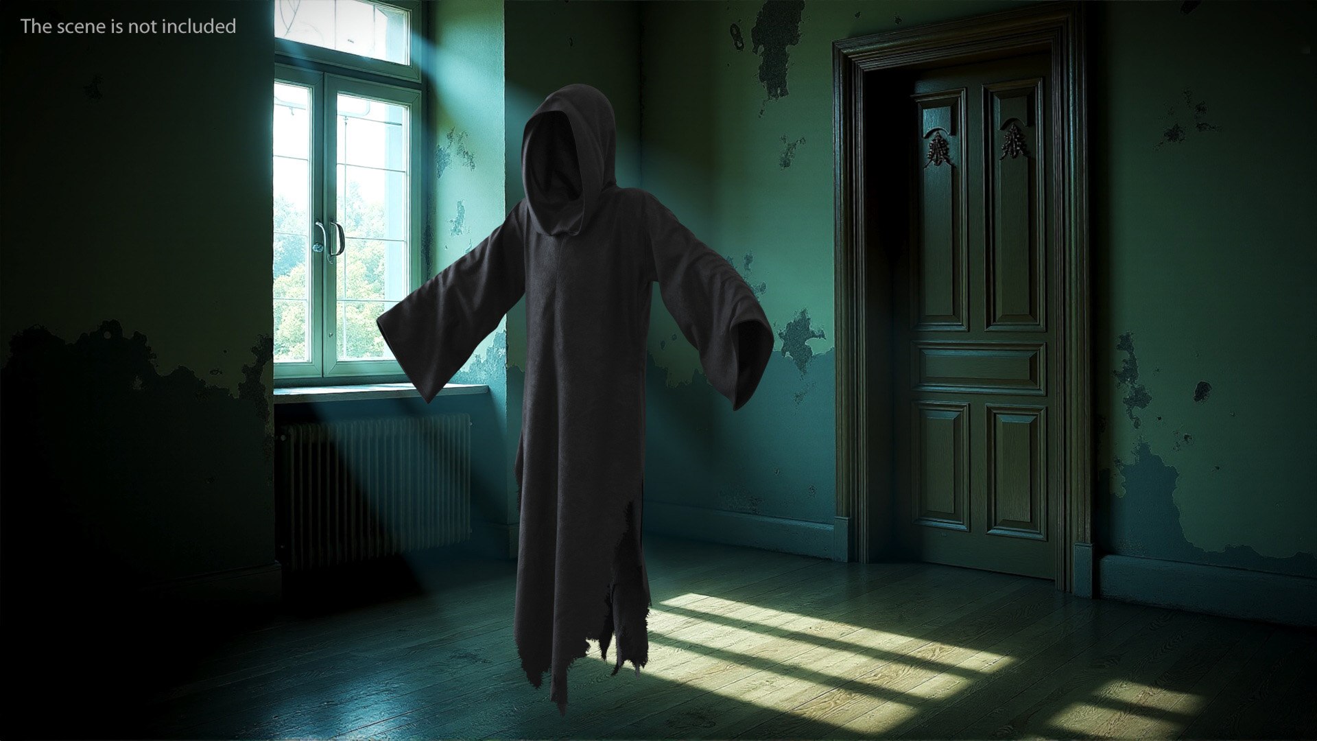 black cloaked entity