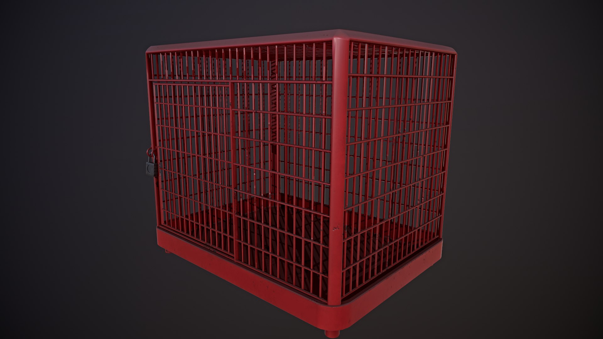 Cage - Red 2k 3D Model - TurboSquid 1488200