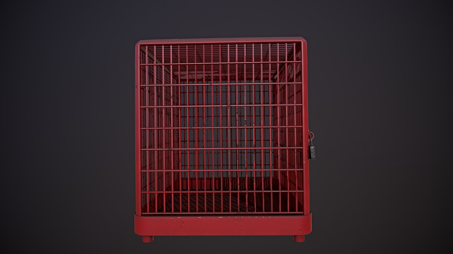 Cage - Red 2k 3D Model - TurboSquid 1488200