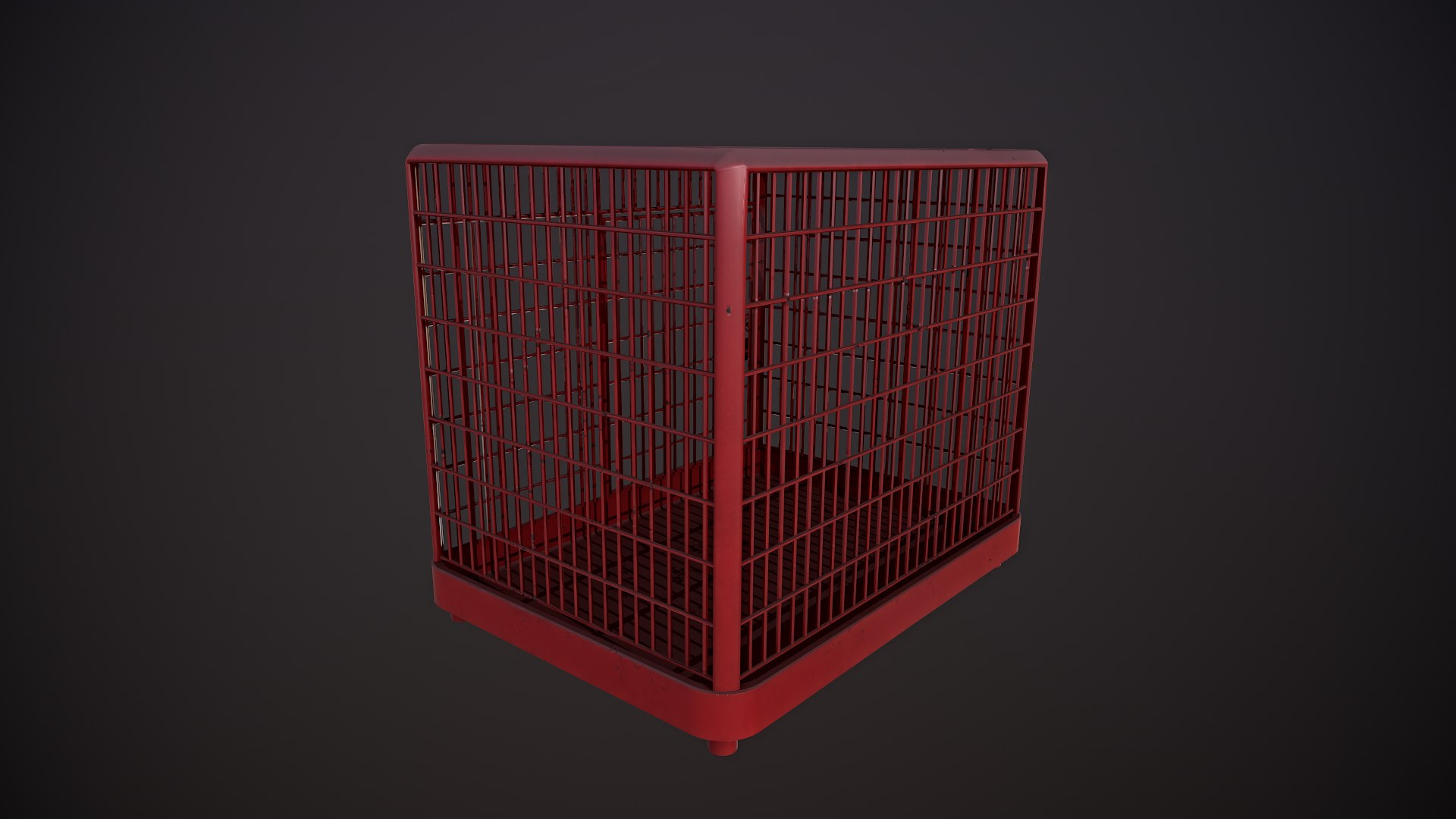 Cage - Red 2k 3D Model - TurboSquid 1488200