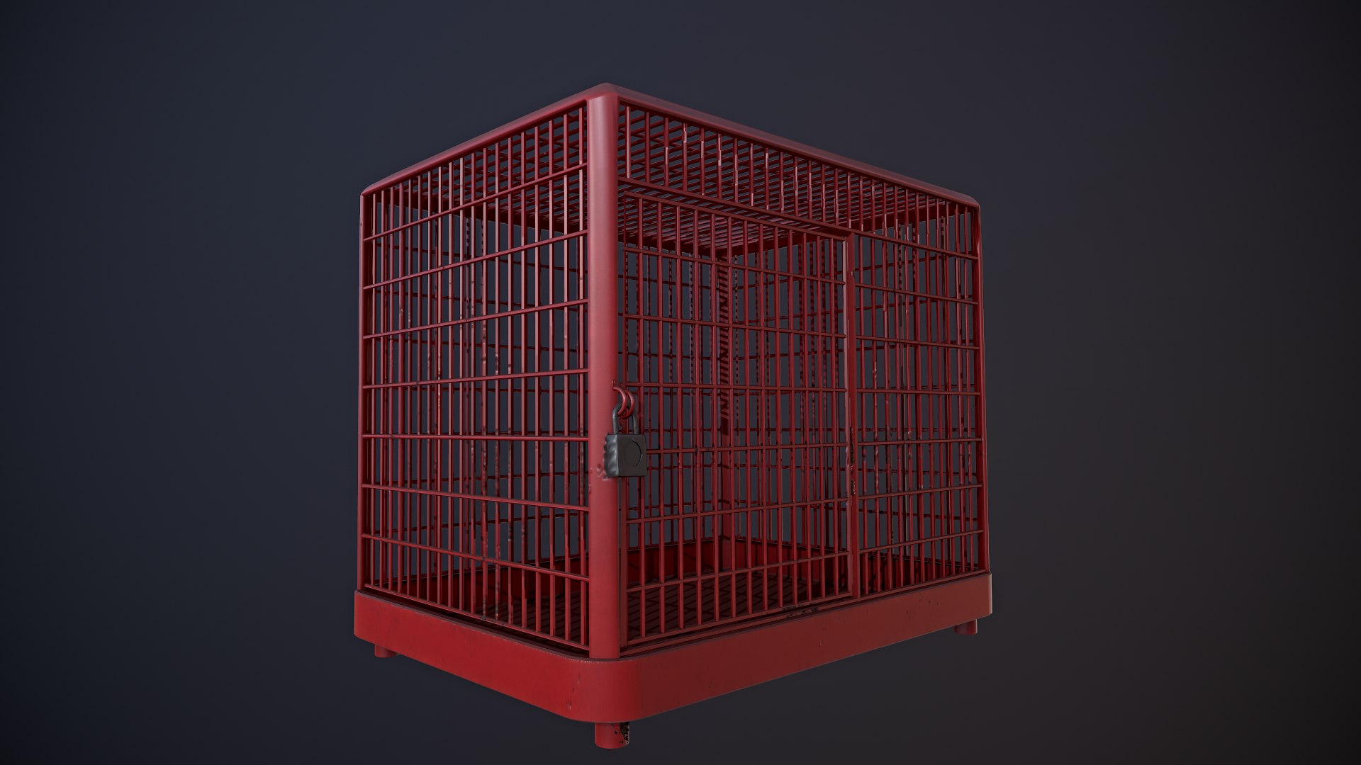 Cage - Red 2k 3D Model - TurboSquid 1488200
