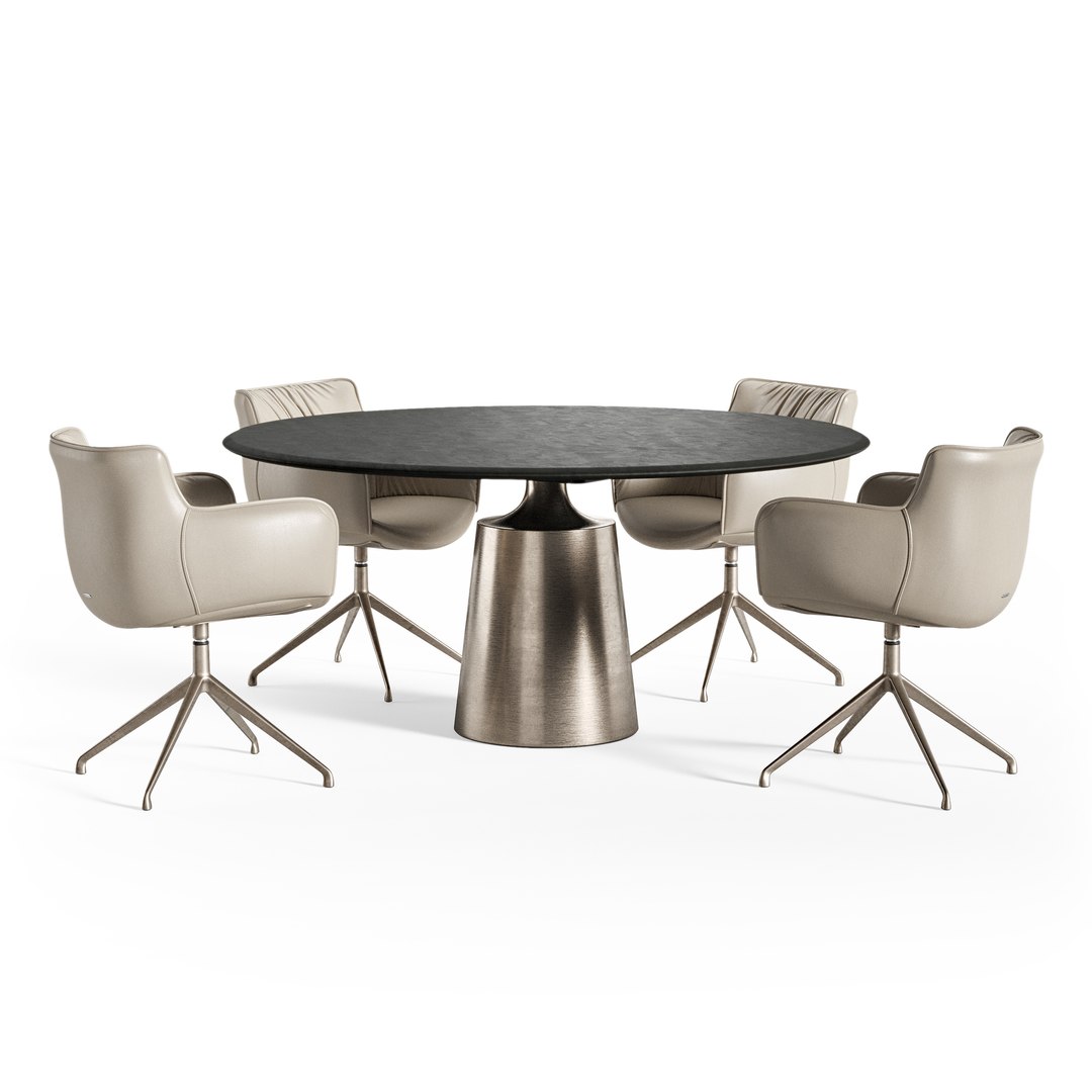 Cattelan Italia Yoda Argile Table Rhonda Chair 3D Model - TurboSquid ...