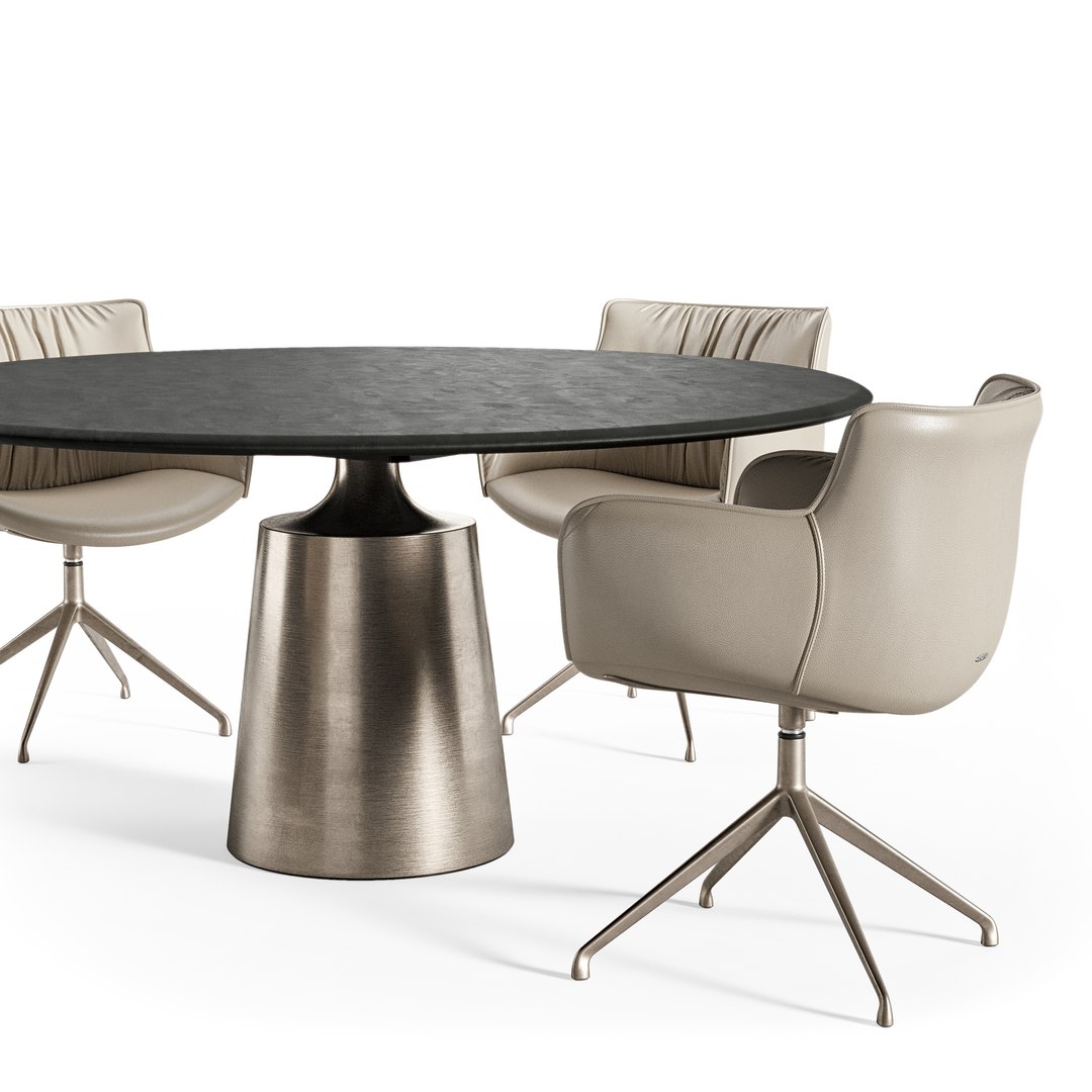Cattelan Italia Yoda Argile Table Rhonda Chair 3D Model - TurboSquid ...