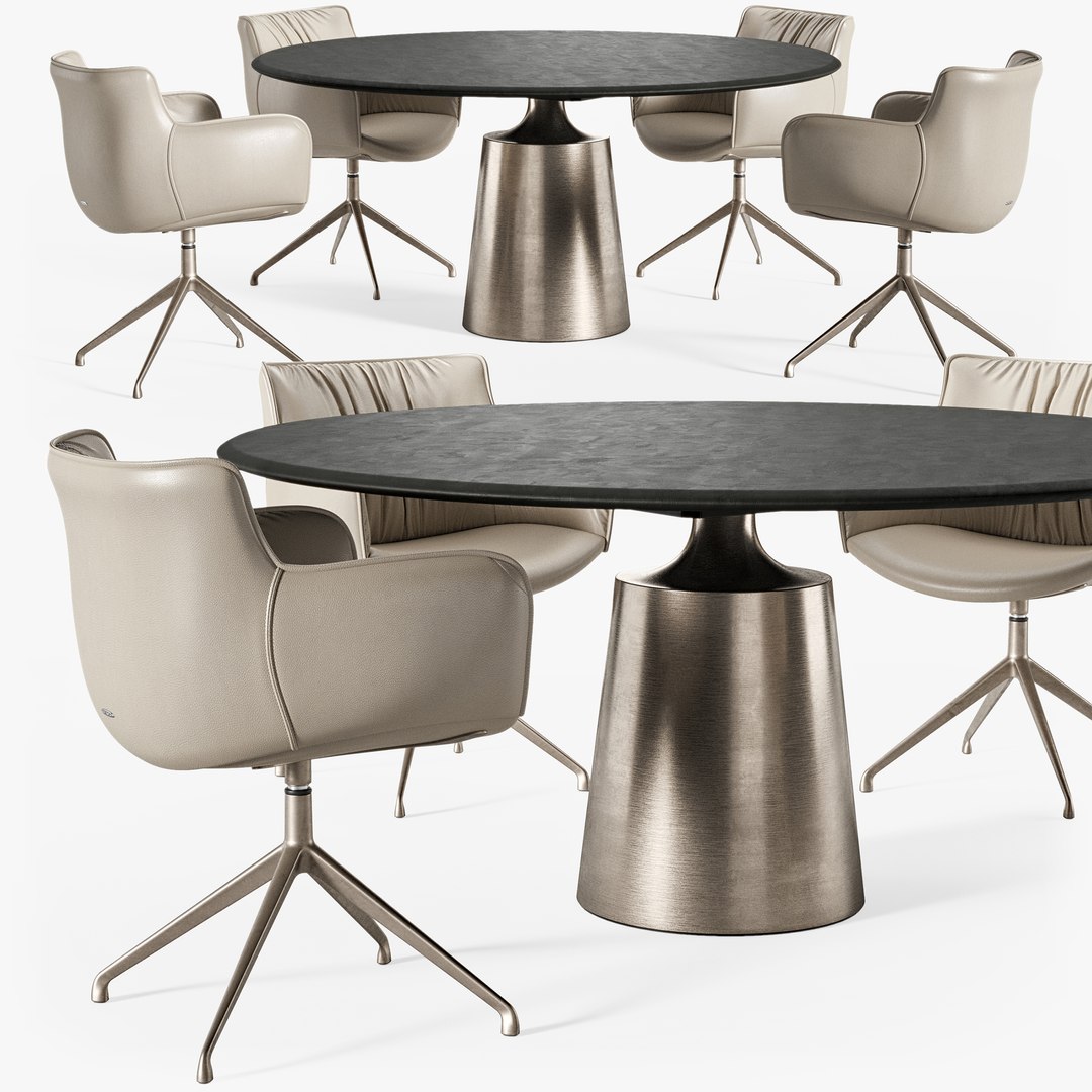 Cattelan Italia Yoda Argile Table Rhonda Chair 3D Model - TurboSquid ...