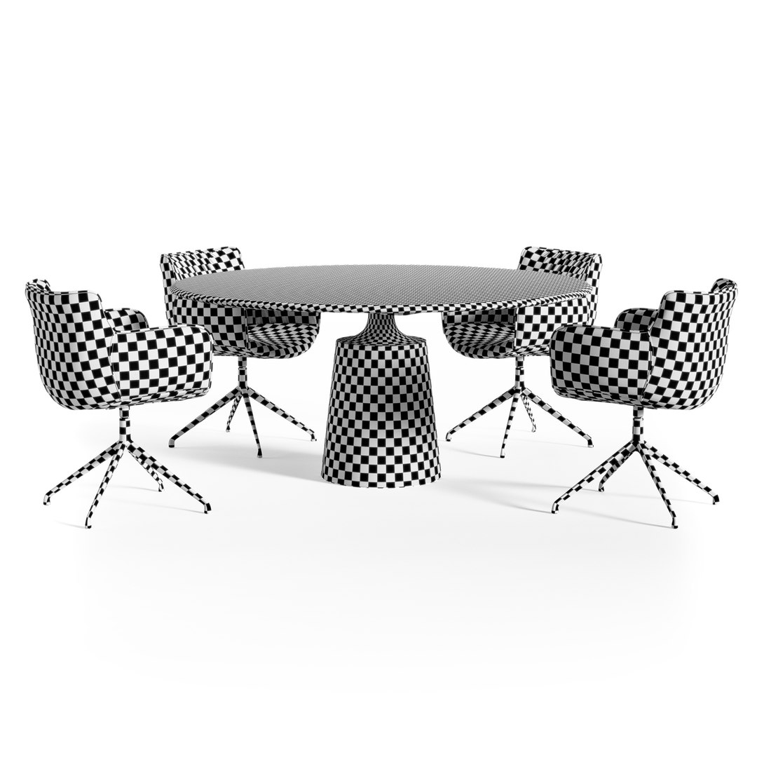Cattelan Italia Yoda Argile Table Rhonda Chair 3D Model - TurboSquid ...