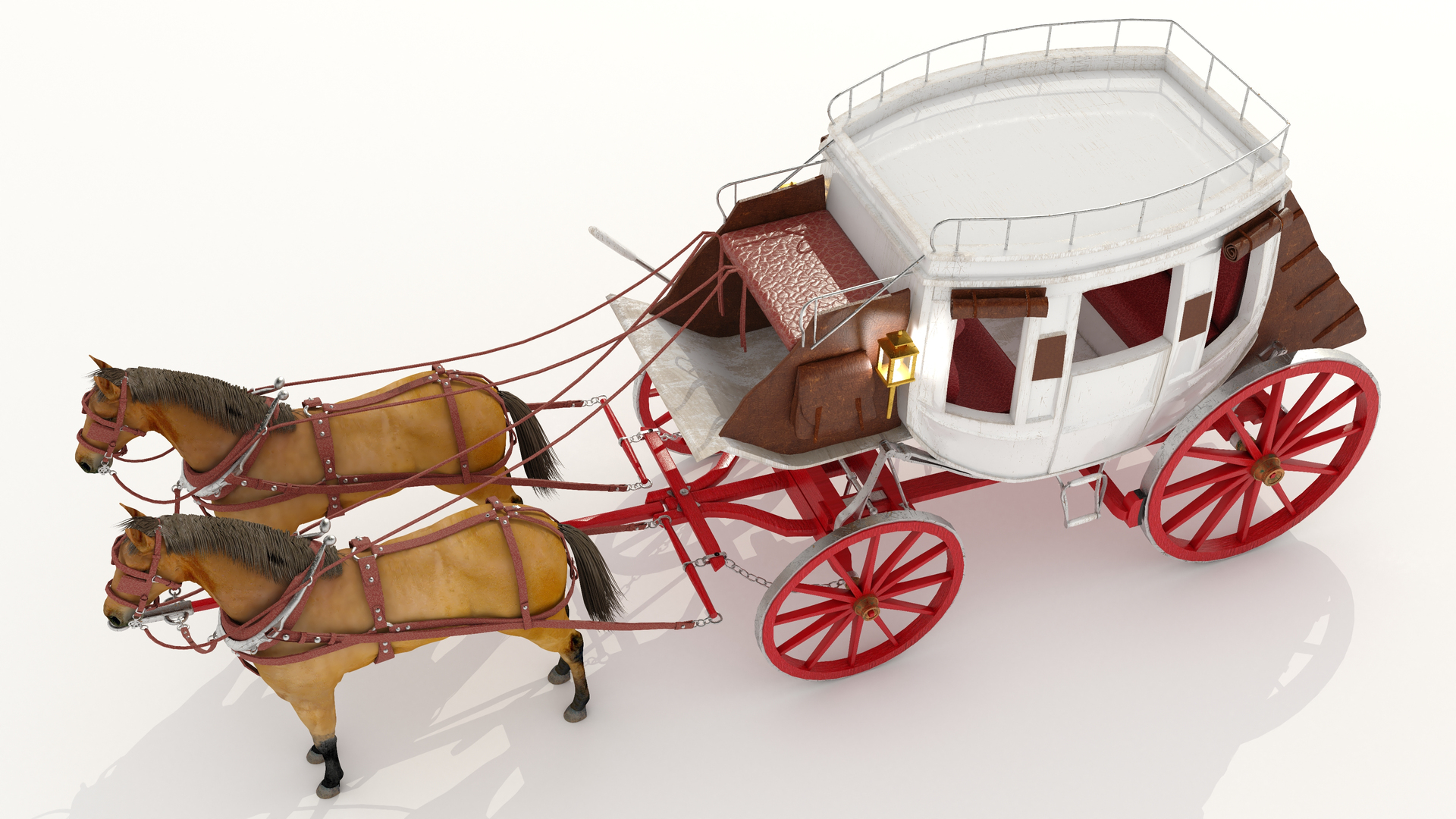 3D Horse Carriage model - TurboSquid 1954036