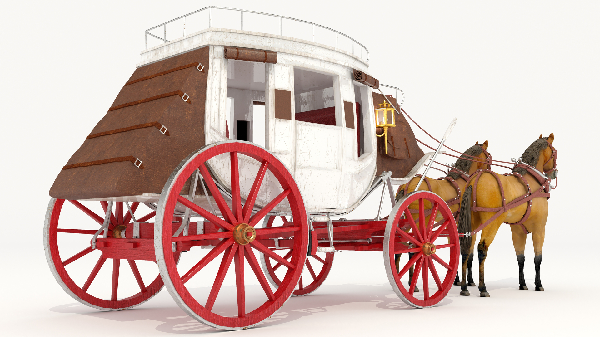 3D Horse Carriage model - TurboSquid 1954036