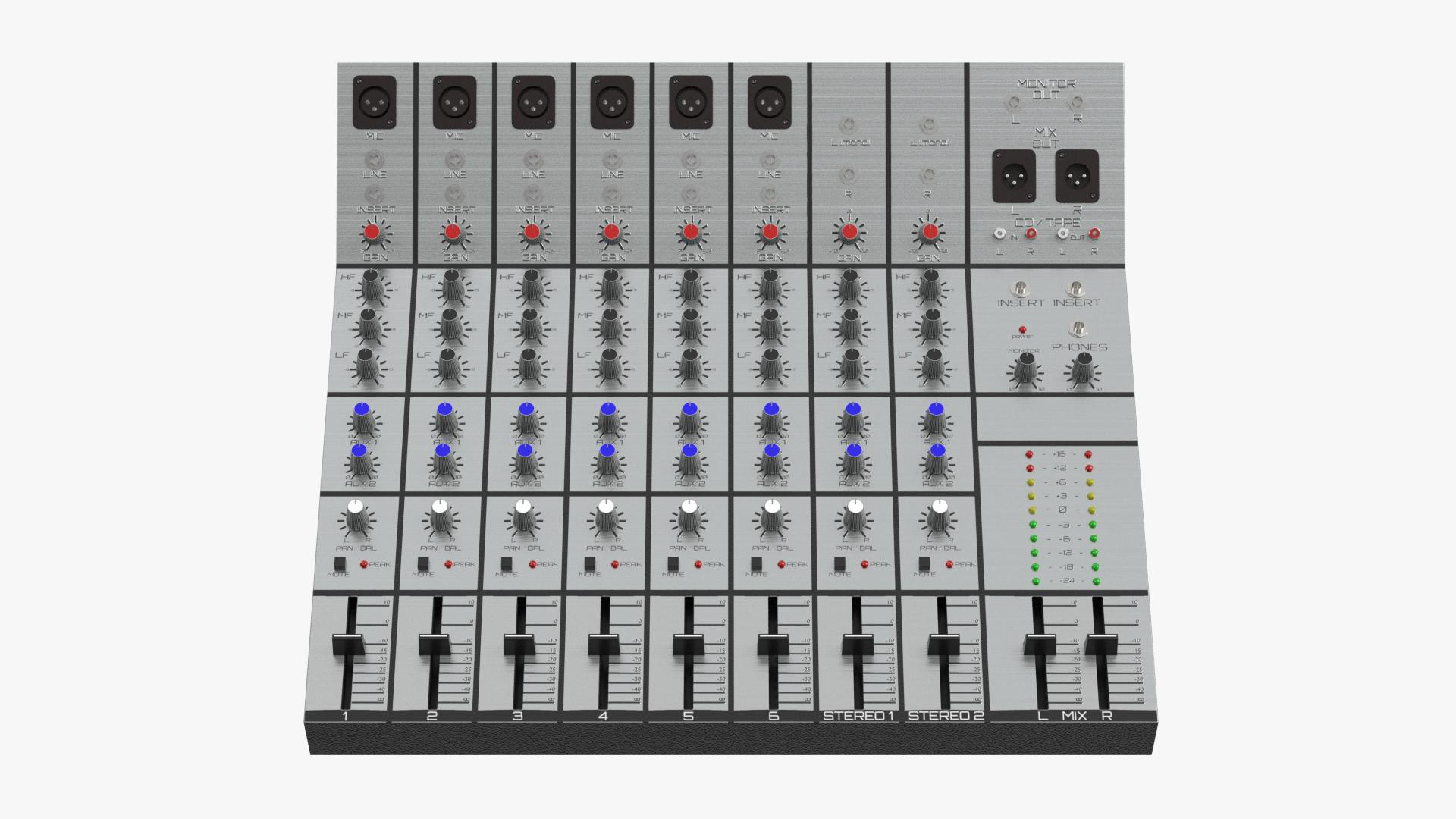Audio Mixer 1 3D Model - TurboSquid 1875546