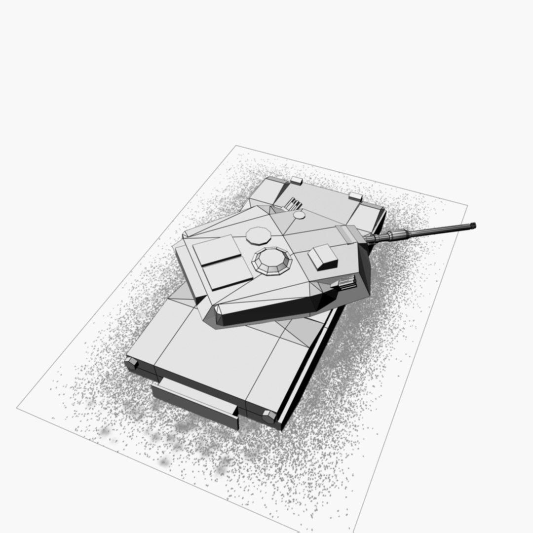 3d Model Burned M1 Abrams Tank