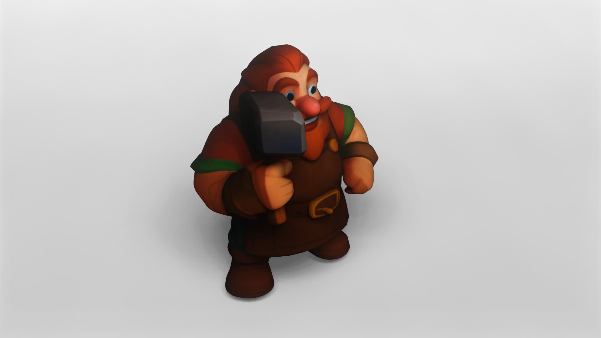 Cartoon Blacksmith Character 3D Model 3D Model - TurboSquid 2416142