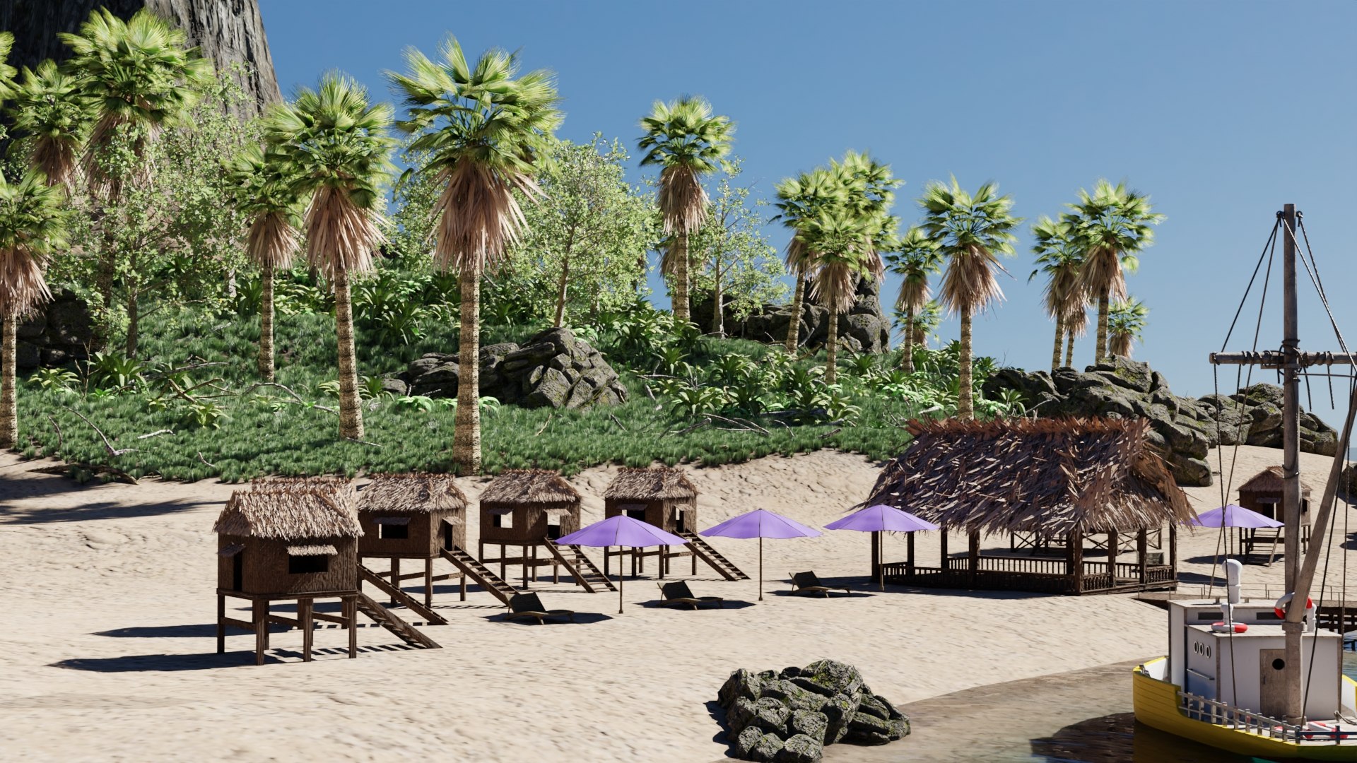 3D Island Scene Model - TurboSquid 1746910