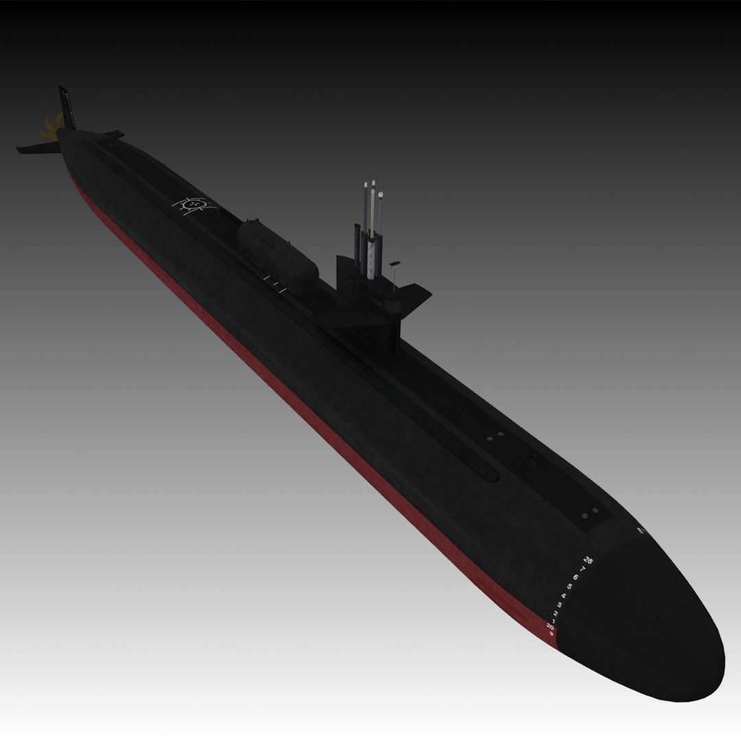 3d Model Uss Dallas Submarines Dry