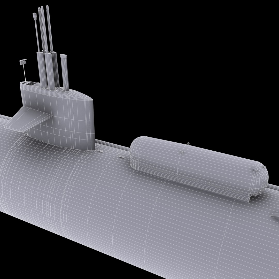 3d Model Uss Dallas Submarines Dry