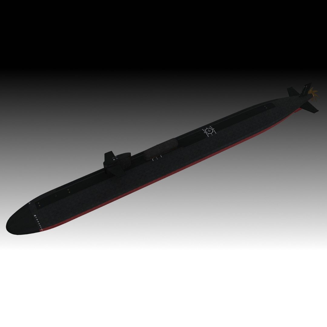 3d Model Uss Dallas Submarines Dry