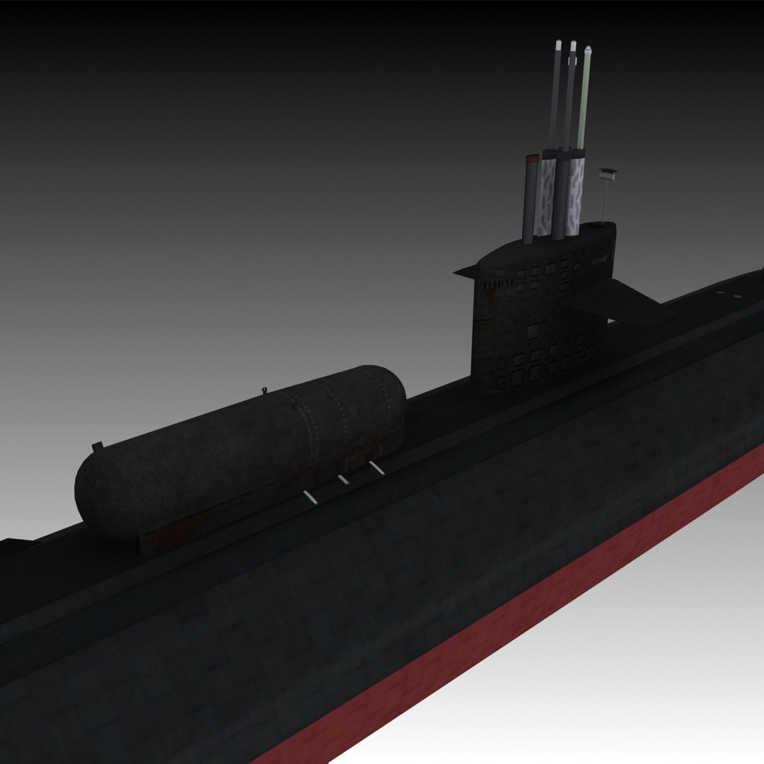 3d Model Uss Dallas Submarines Dry