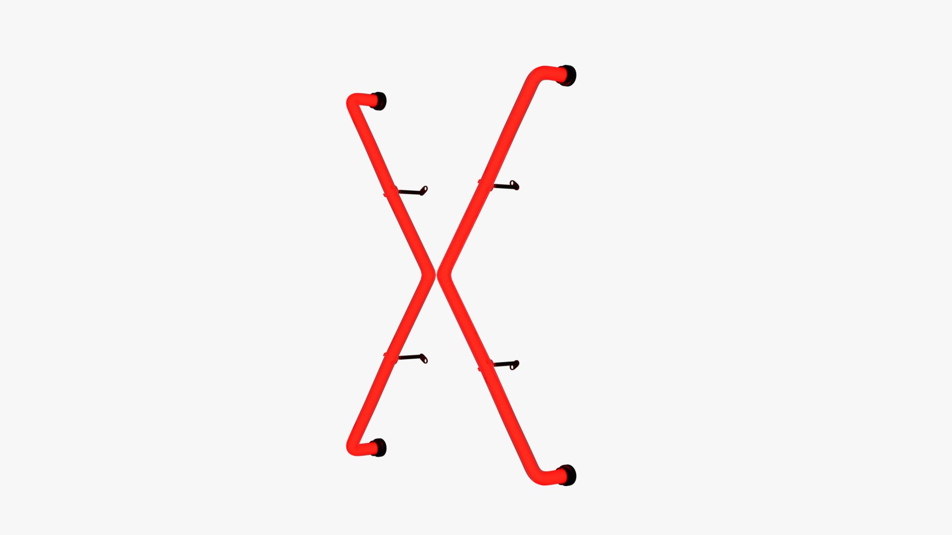 3D Model Neon Red Alphabet X - TurboSquid 2162274