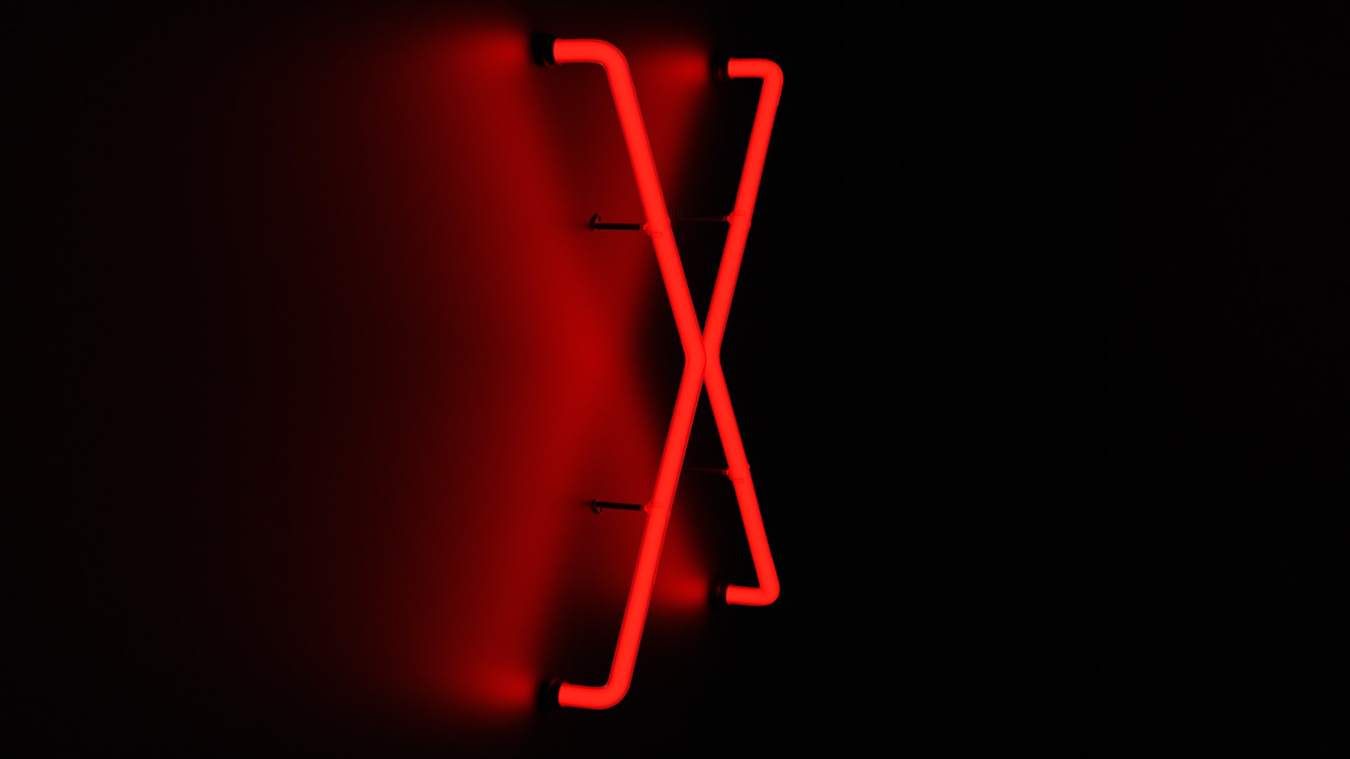 3D Model Neon Red Alphabet X - TurboSquid 2162274