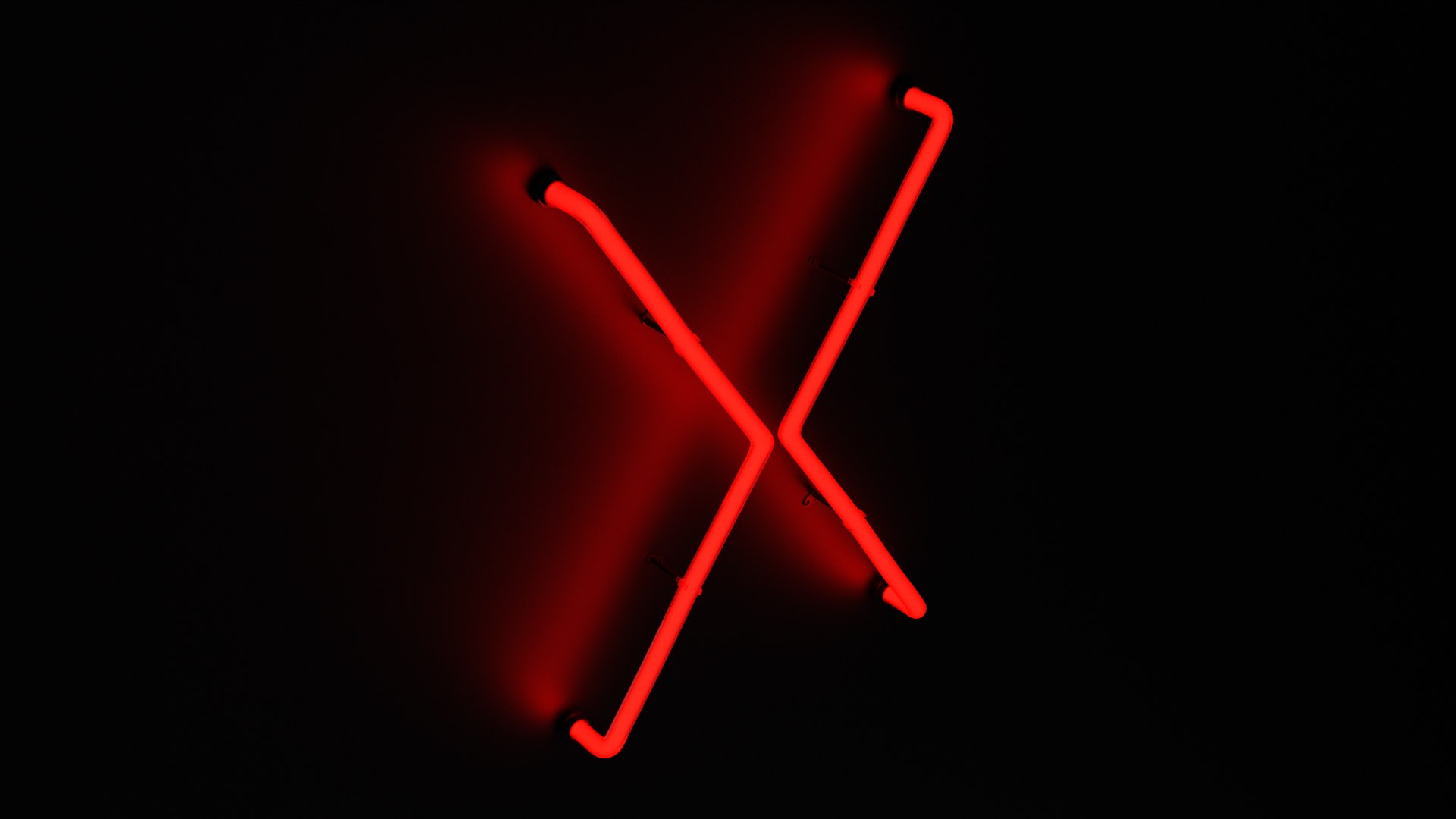 3D Model Neon Red Alphabet X - TurboSquid 2162274