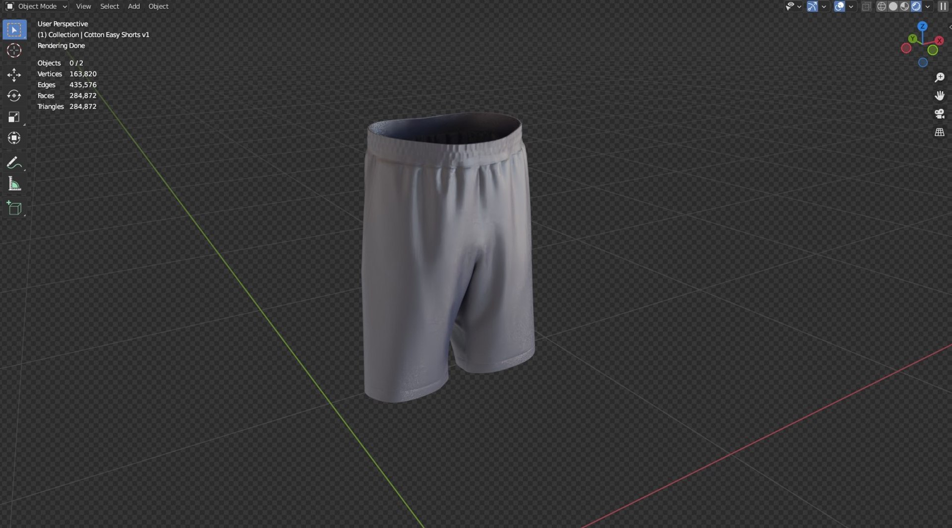 3D Cotton Easy Shorts - TurboSquid 1867604