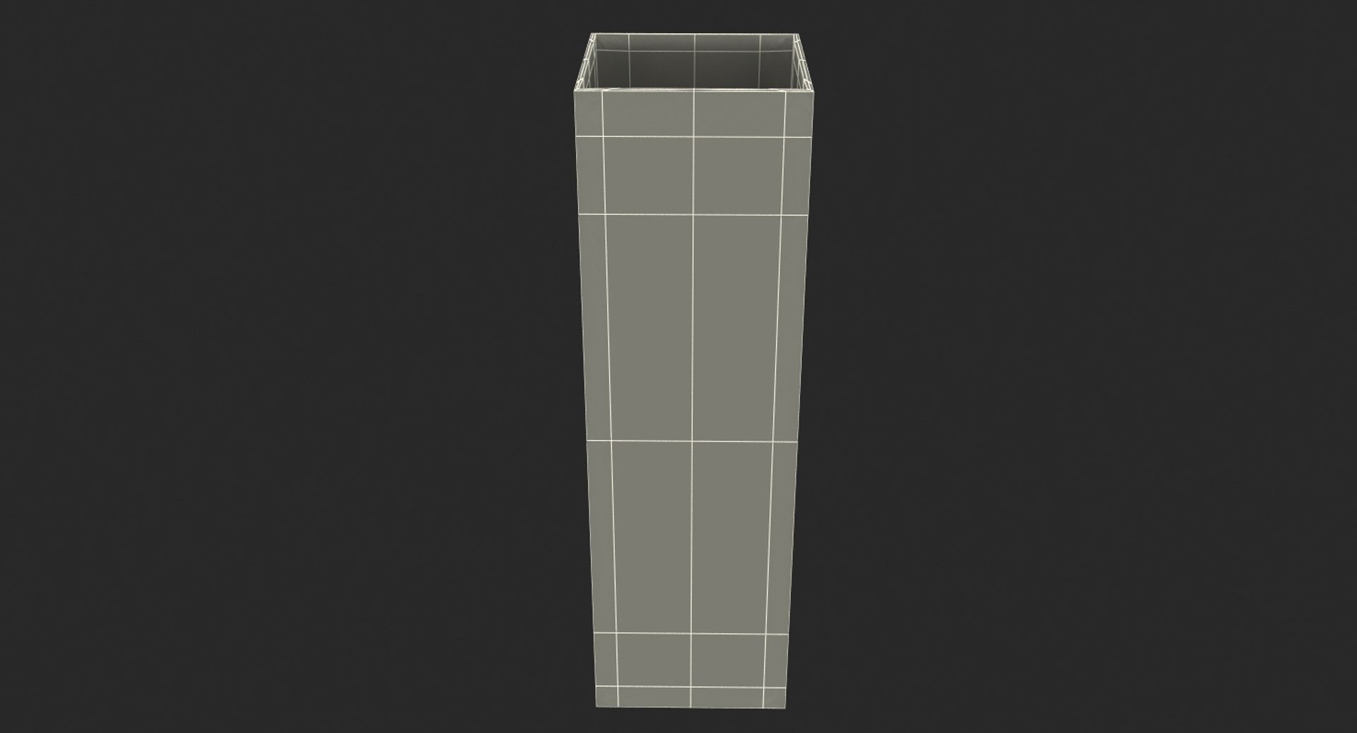 3D square glass vase water - TurboSquid 1255696