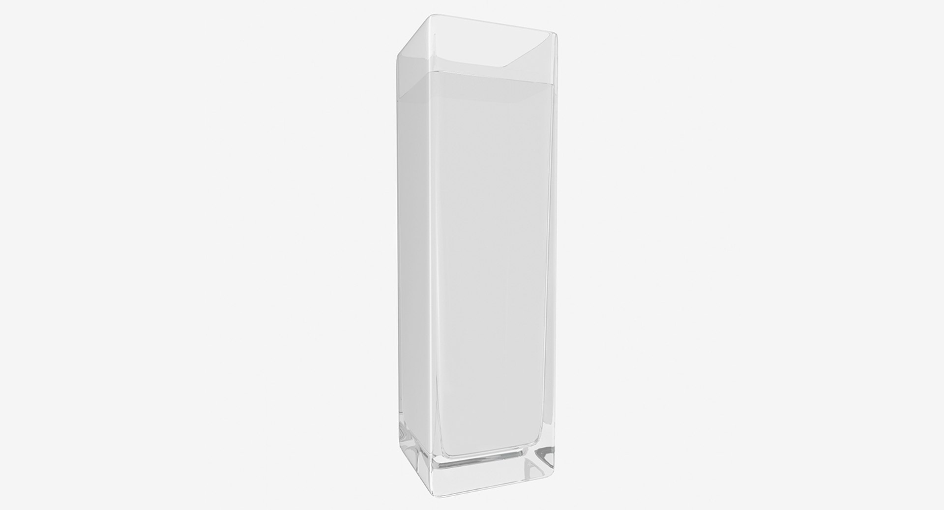 3D square glass vase water - TurboSquid 1255696