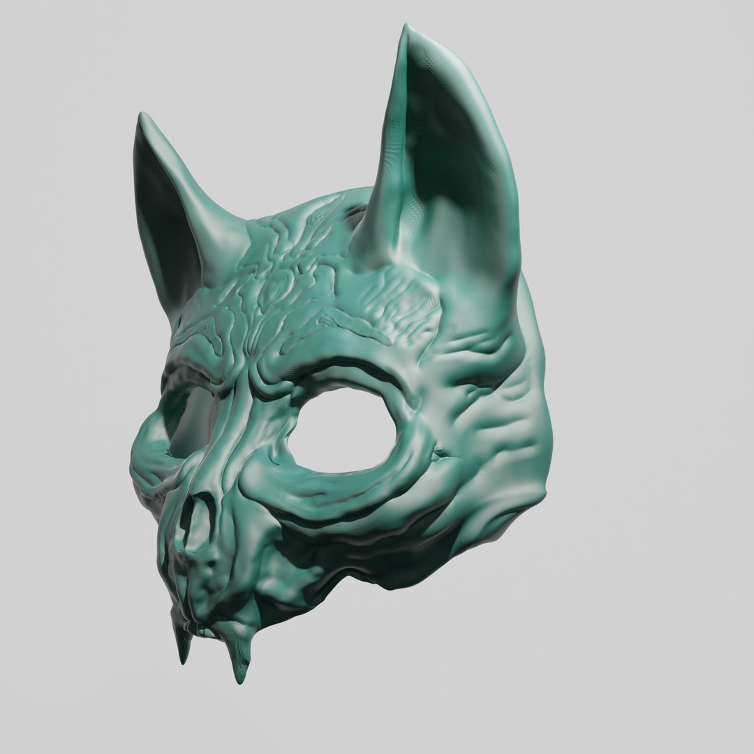 3D Cat Skull Mask Printing - TurboSquid 1466094