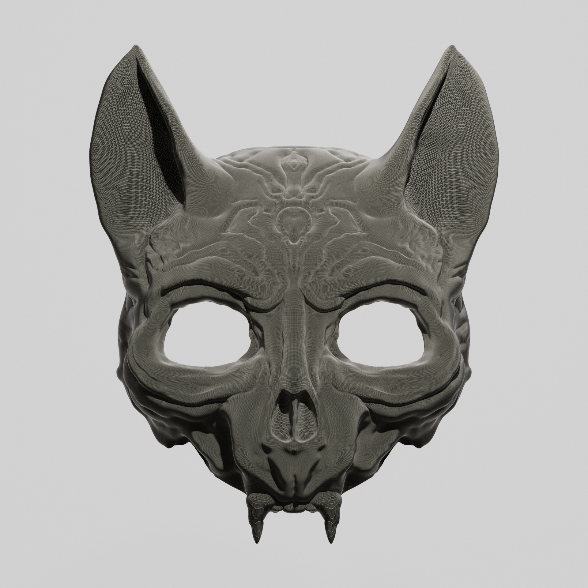 3D cat skull mask printing - TurboSquid 1466094