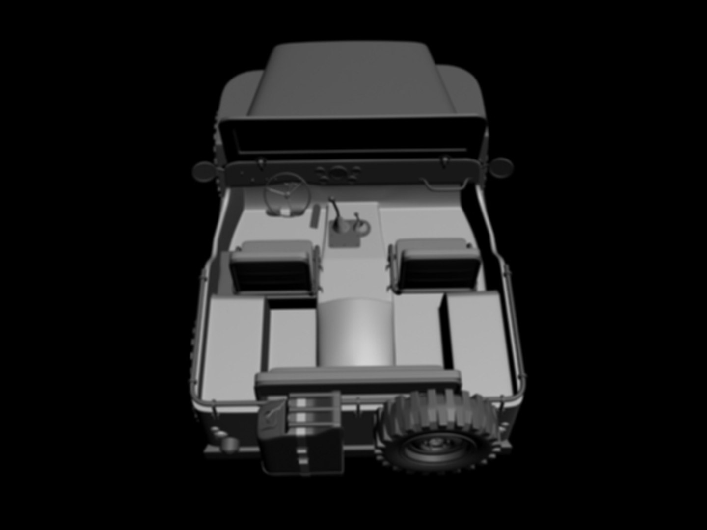 3d Model Army Jeep
