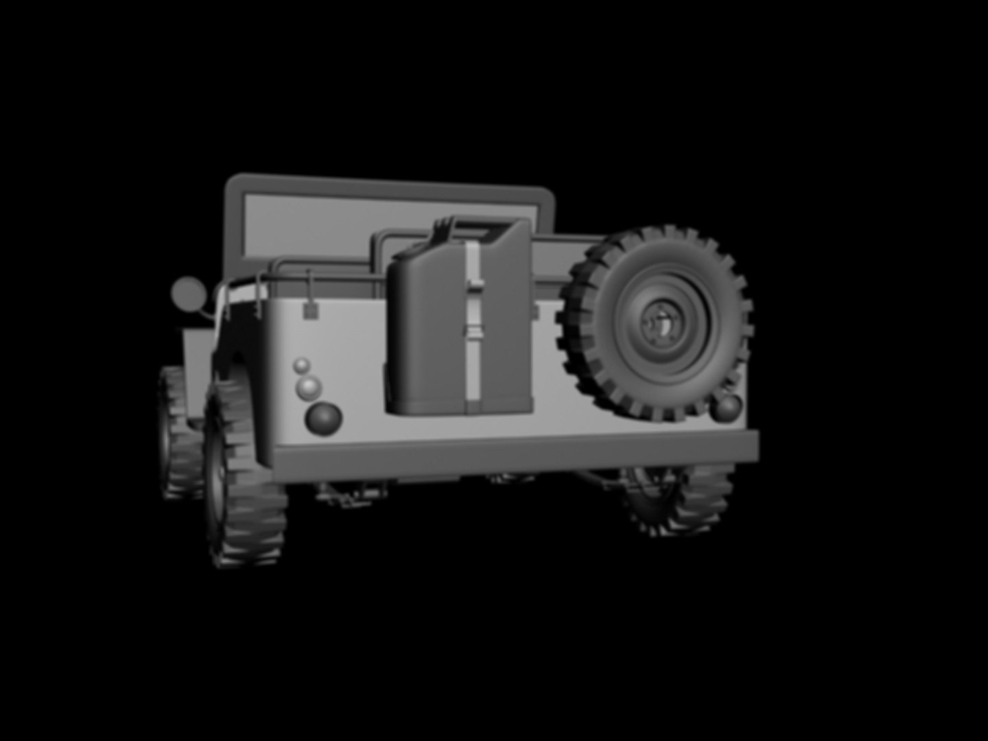 3d Model Army Jeep
