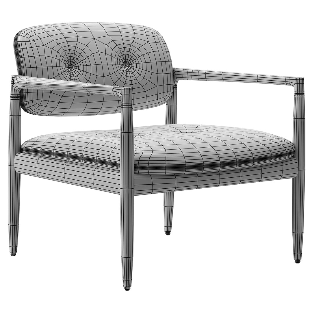3D Yoko Easy Chair Minotti model - TurboSquid 2010119