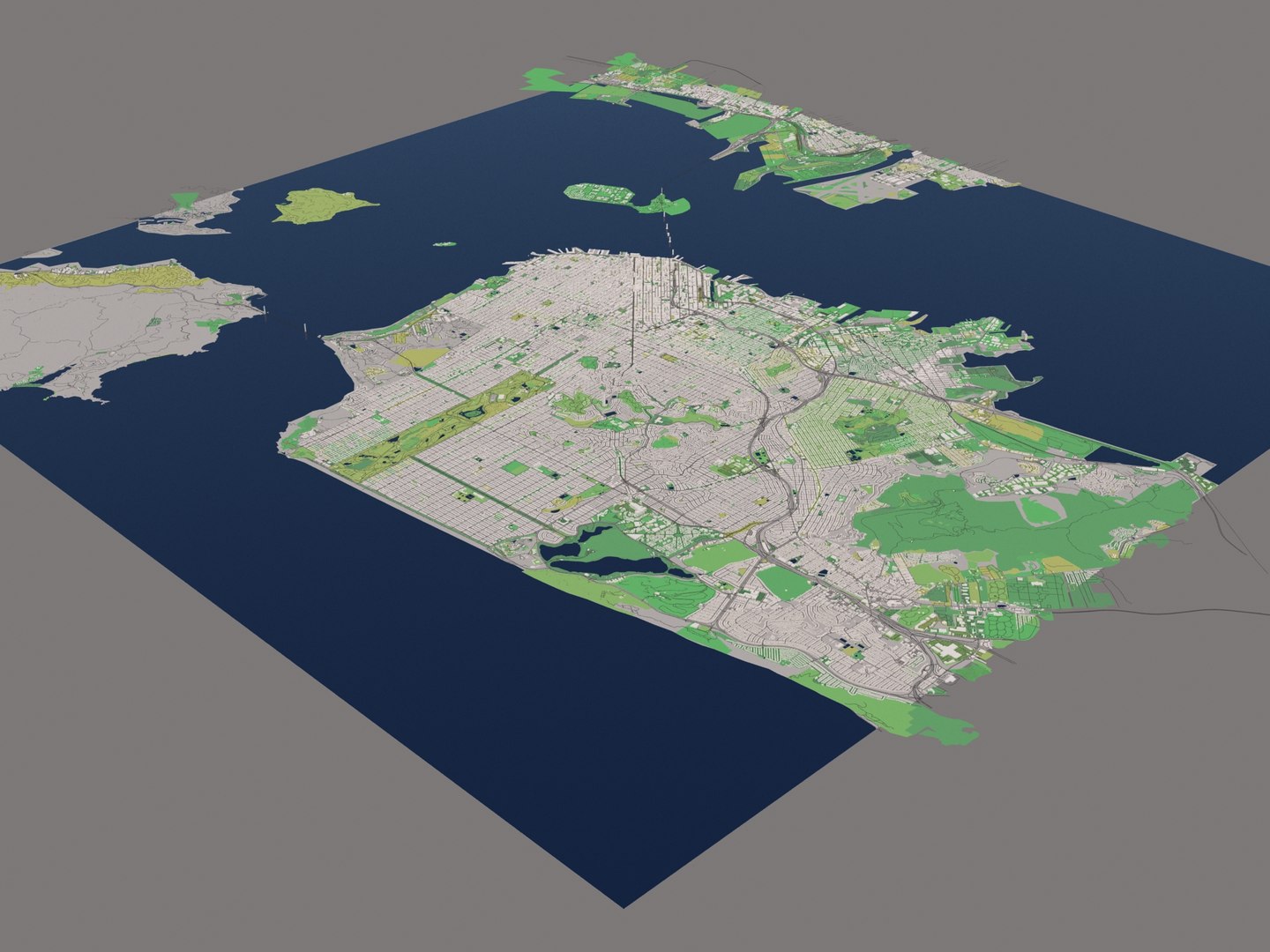 3D City San Francisco Model - TurboSquid 1433391