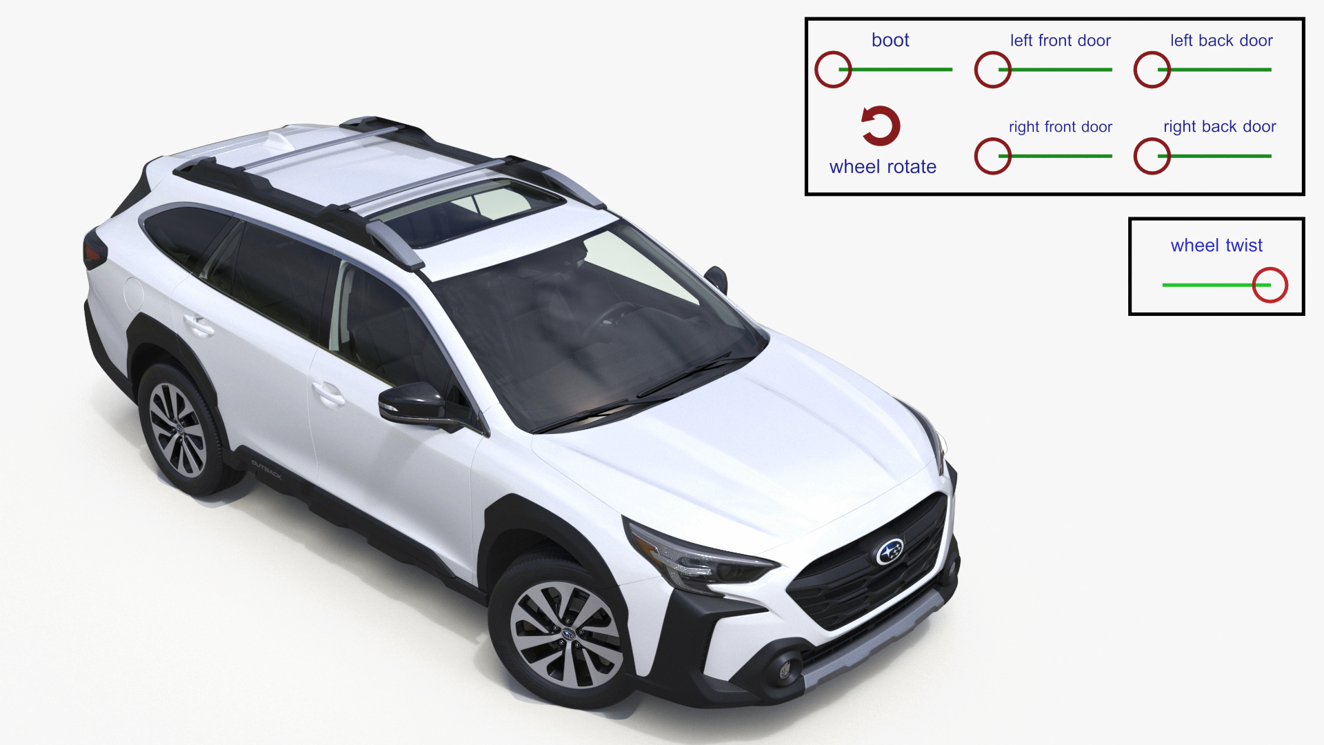 White Subaru Outback 2025 Rigged Model - TurboSquid 2364978