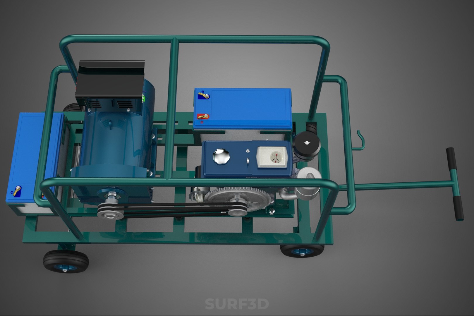 ROADSIDE MOBILE ELECTRIC VEHICLE EV CAR CHARGER GENERATOR DIESEL 3D ...