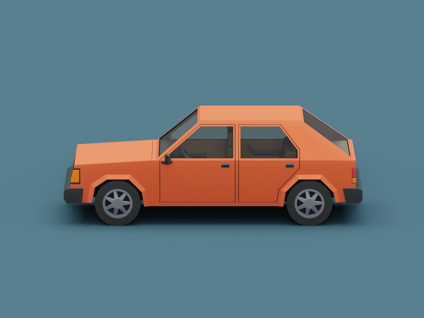 3D Model Stylized Hatchback Car - TurboSquid 1950092