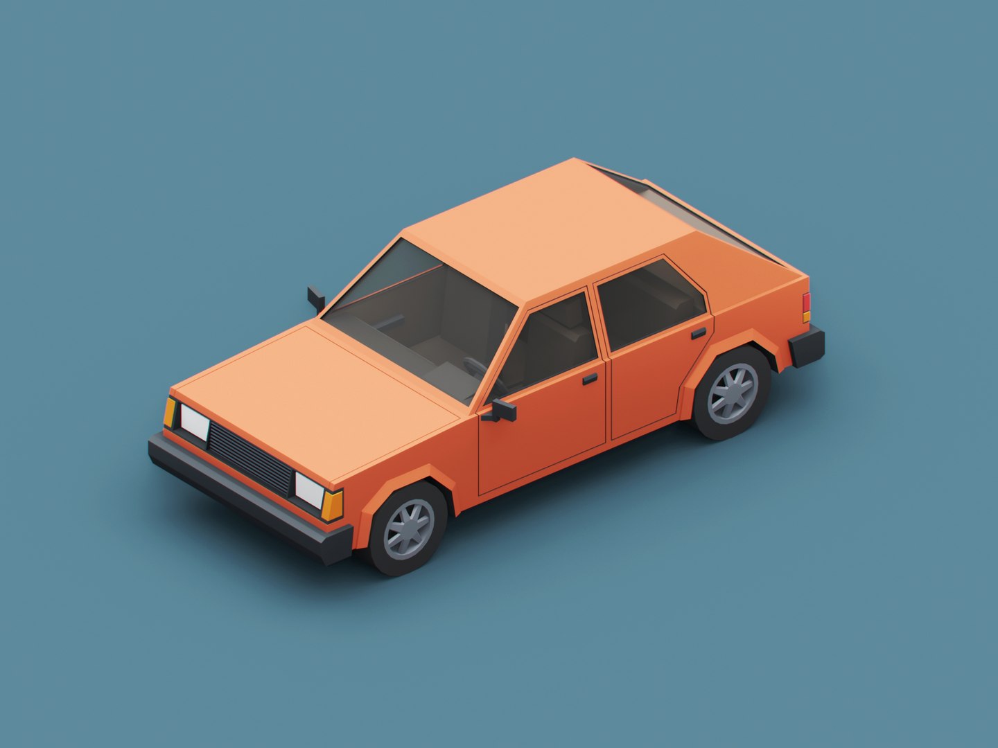 3D Model Stylized Hatchback Car - TurboSquid 1950092