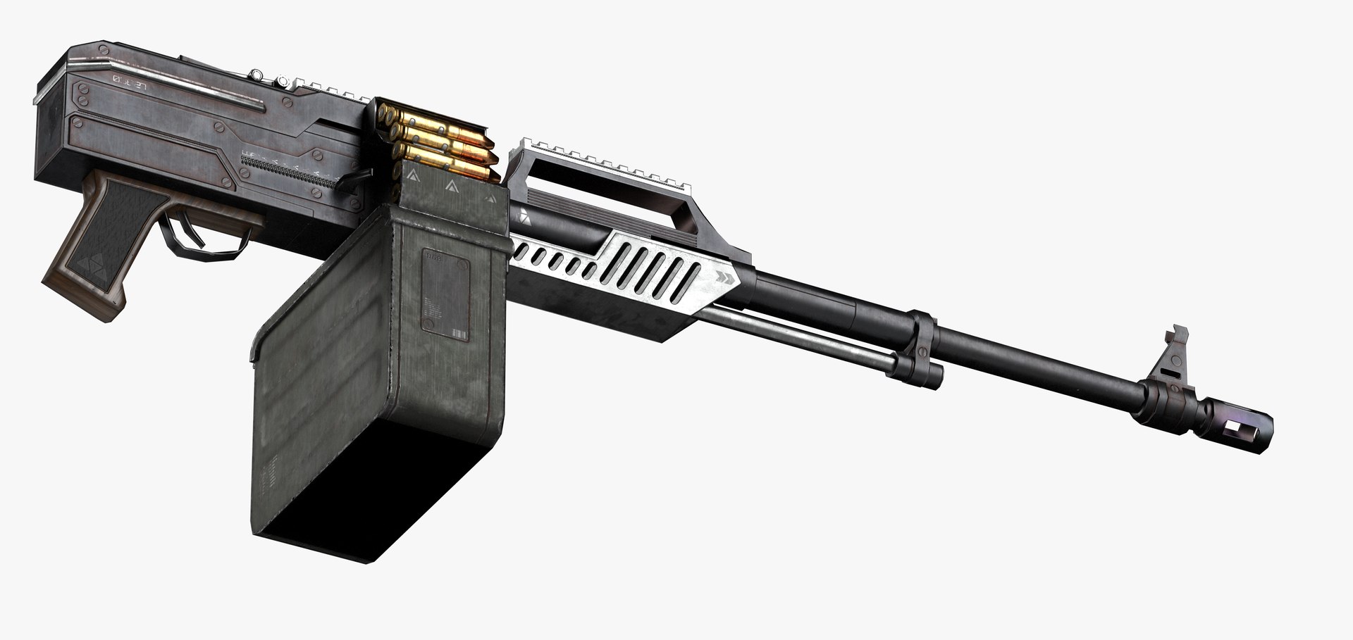 3D Machine Gun RPD AK47 Game Ready - TurboSquid 2047443