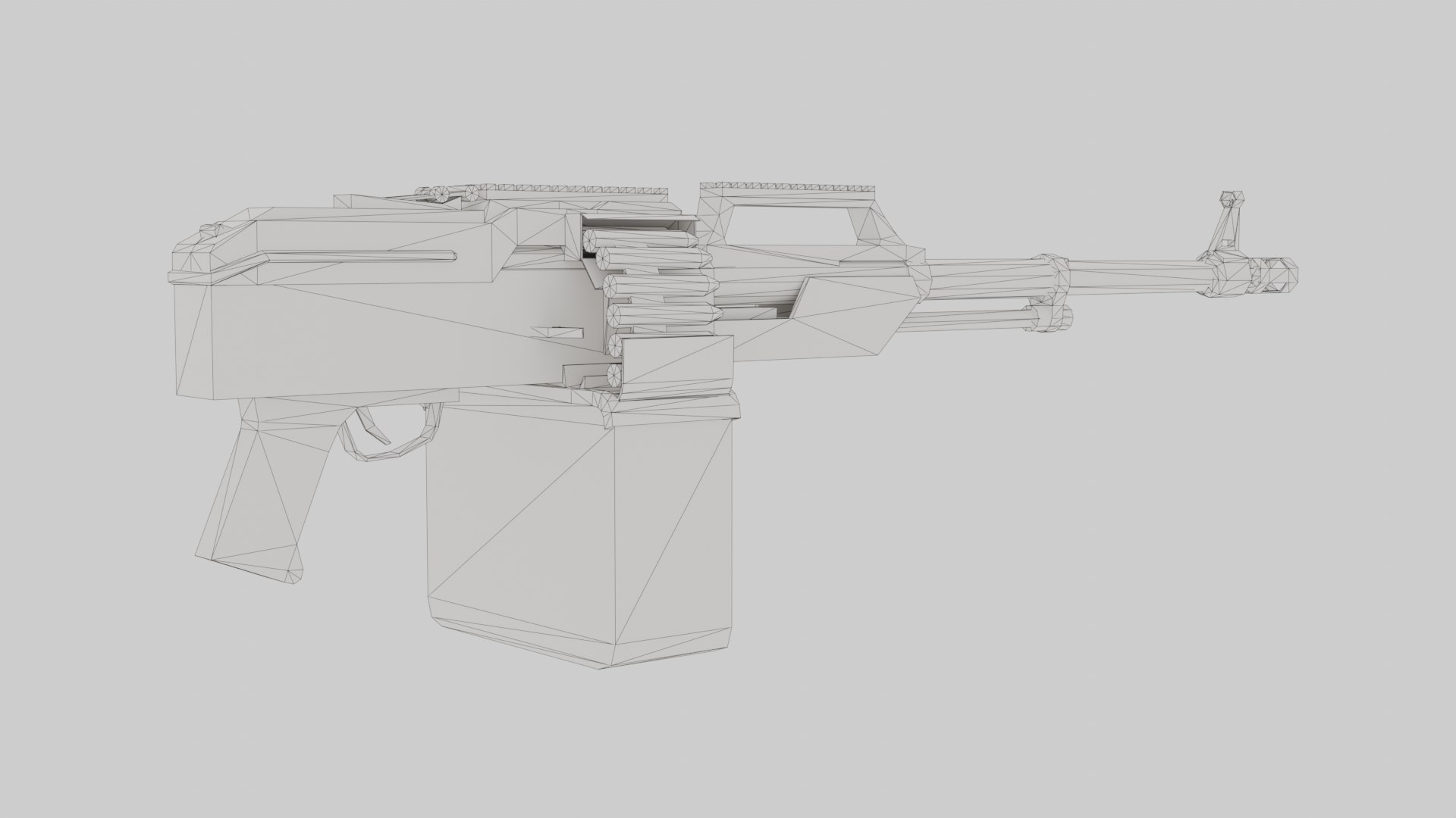 3D Machine Gun RPD AK47 Game Ready - TurboSquid 2047443
