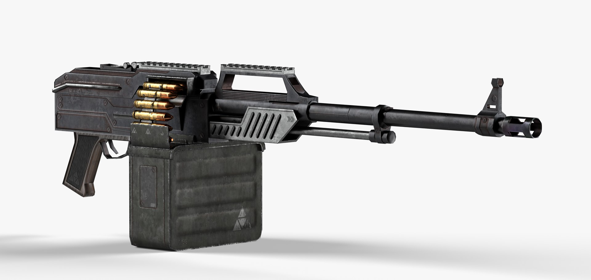 3D Machine Gun RPD AK47 Game Ready - TurboSquid 2047443