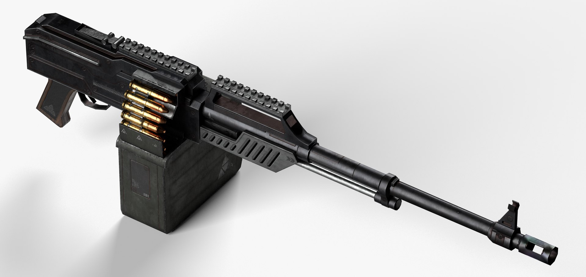 3D Machine Gun RPD AK47 Game Ready - TurboSquid 2047443