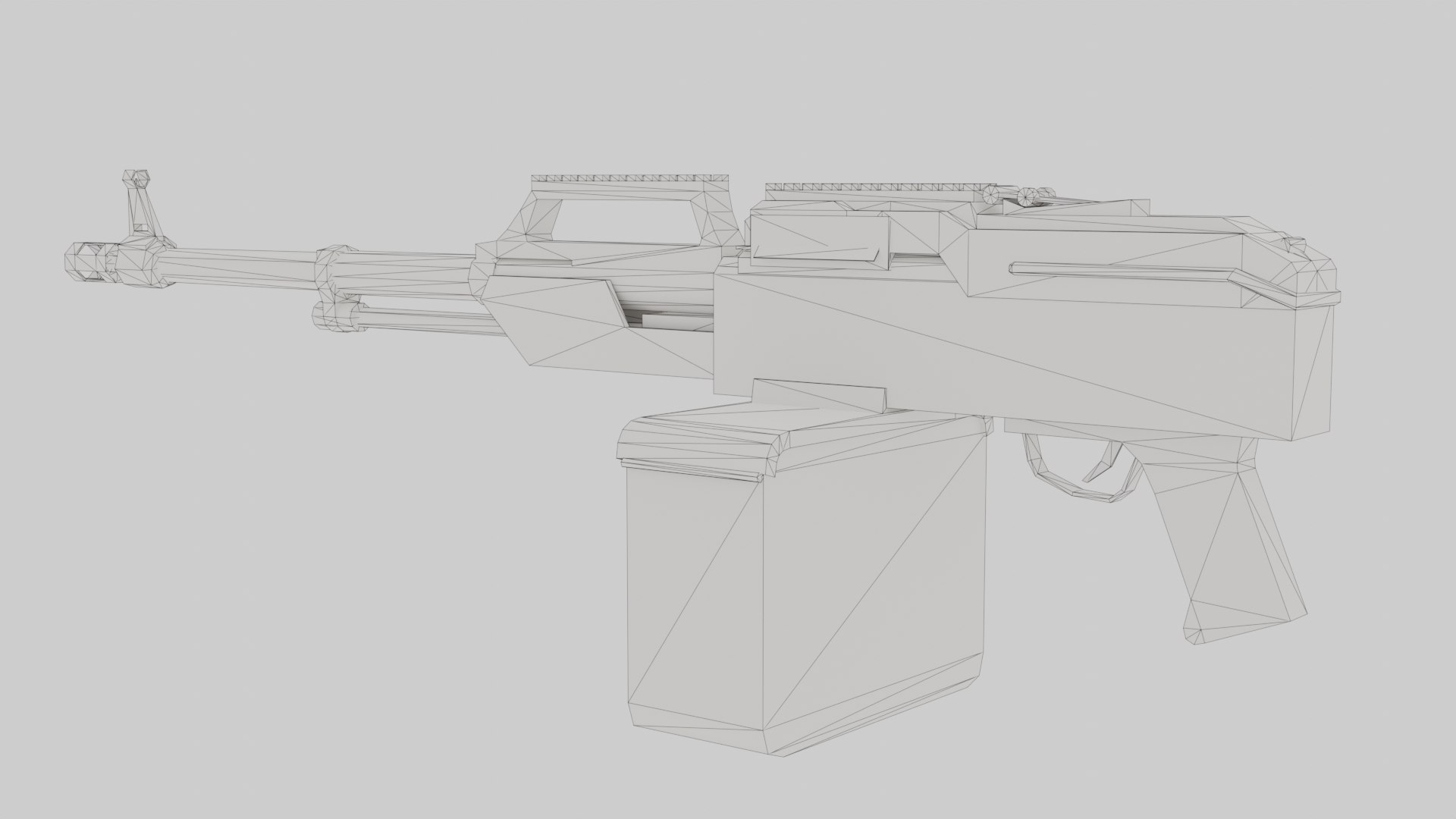 3D Machine Gun RPD AK47 Game Ready - TurboSquid 2047443