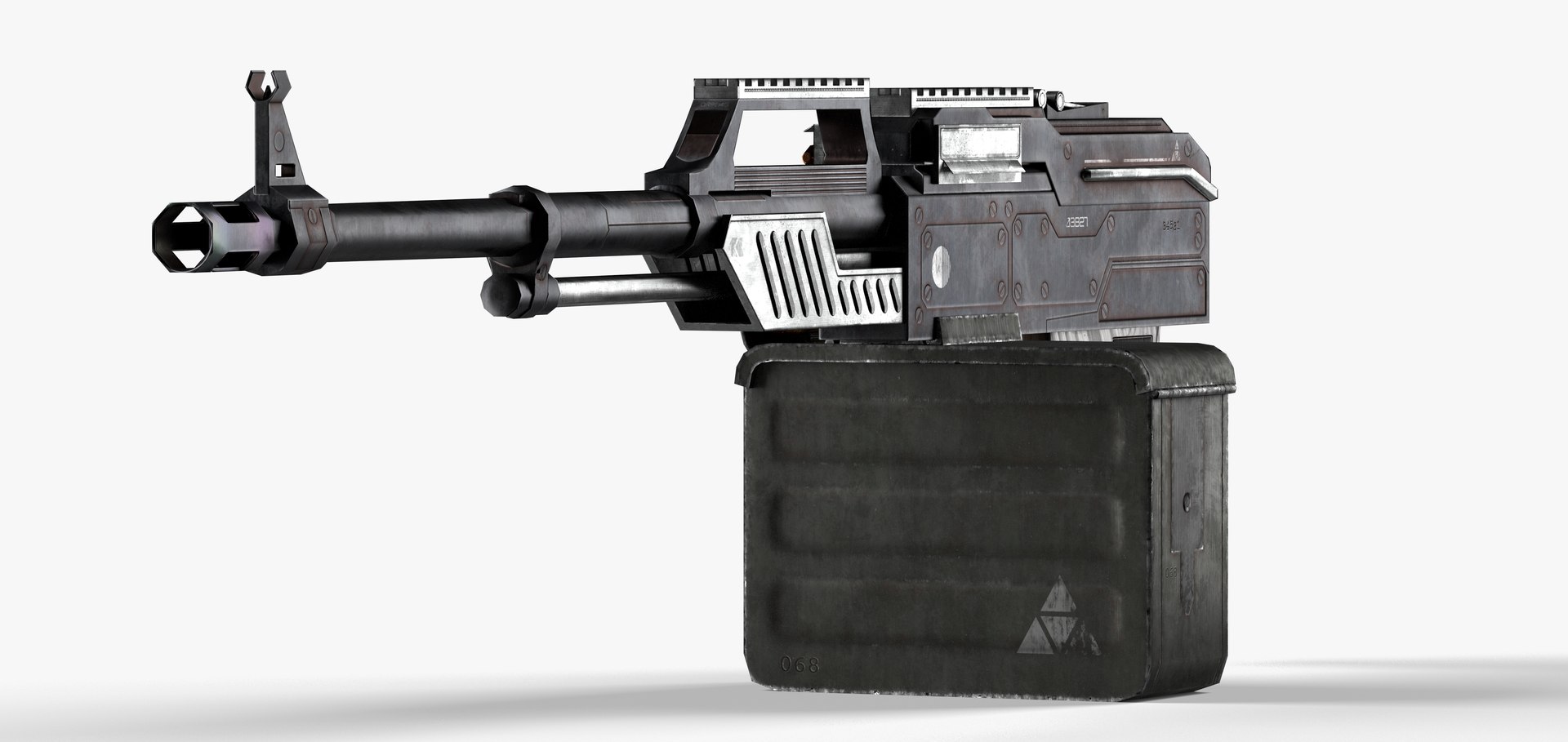 3D Machine Gun RPD AK47 Game Ready - TurboSquid 2047443