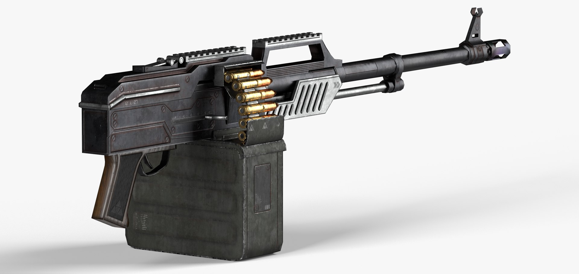 3D Machine Gun RPD AK47 Game Ready - TurboSquid 2047443