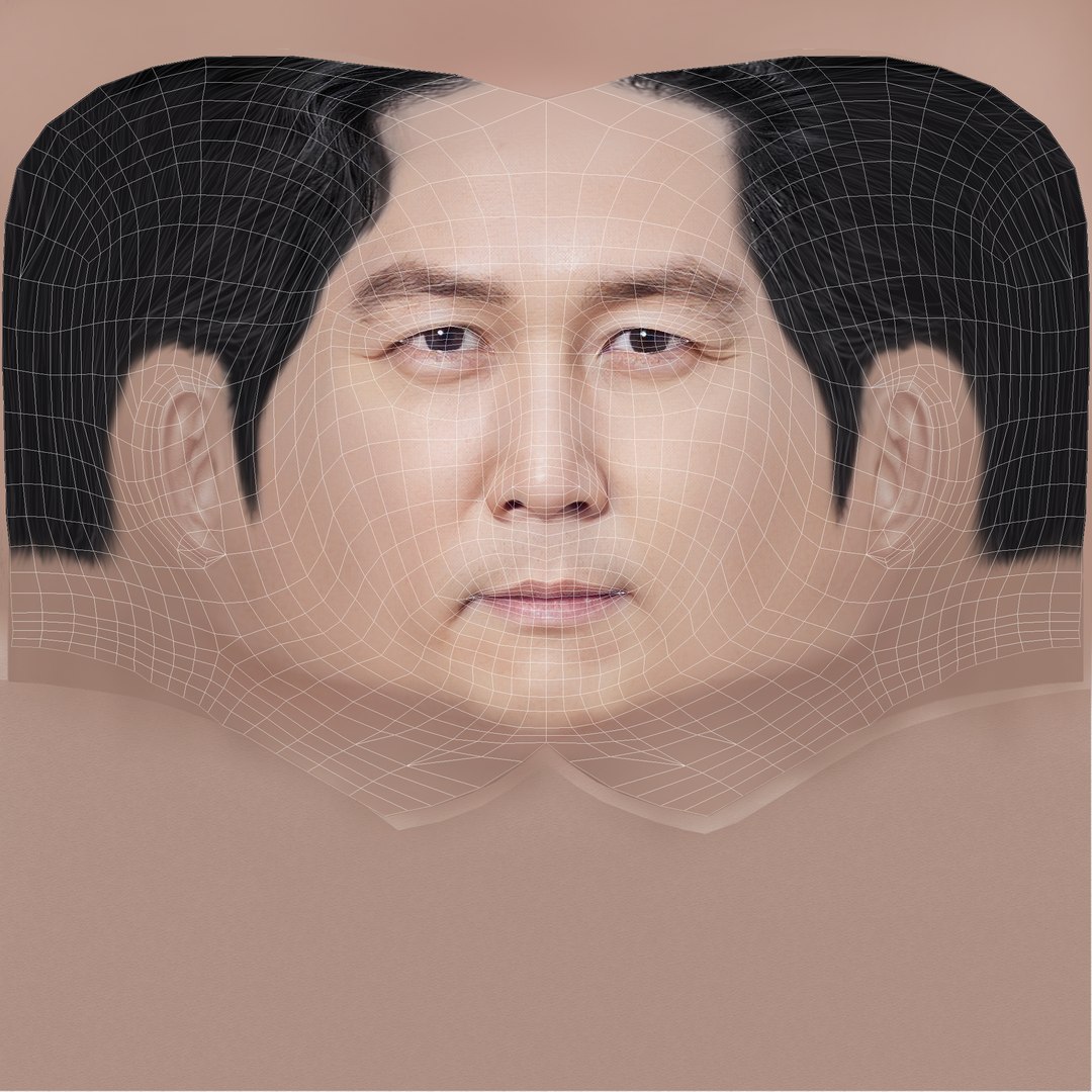 3D Lee Jung-jae Head - Low Poly Head For Game - TurboSquid 2291121