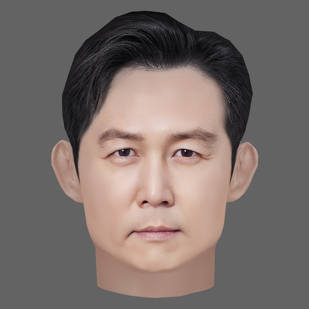 3D Lee Jung-jae Head - Low Poly Head For Game - TurboSquid 2291121